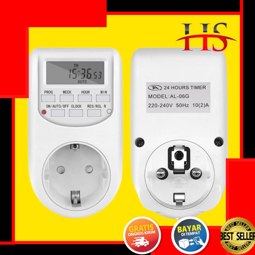 Jual STOP KONTAK LISTRIK DIGITAL TIMER SWITCH AUTOMATIS PROGRAMMABLE AL ...