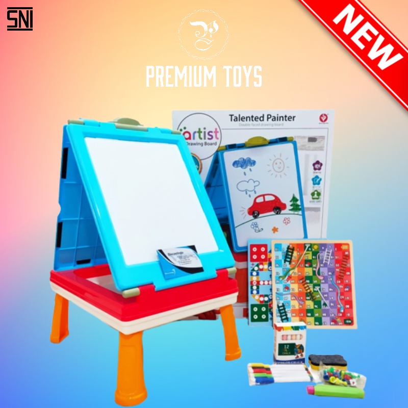 Jual Talented Painter Double-Faced Drawing Board - Biru | Shopee Indonesia