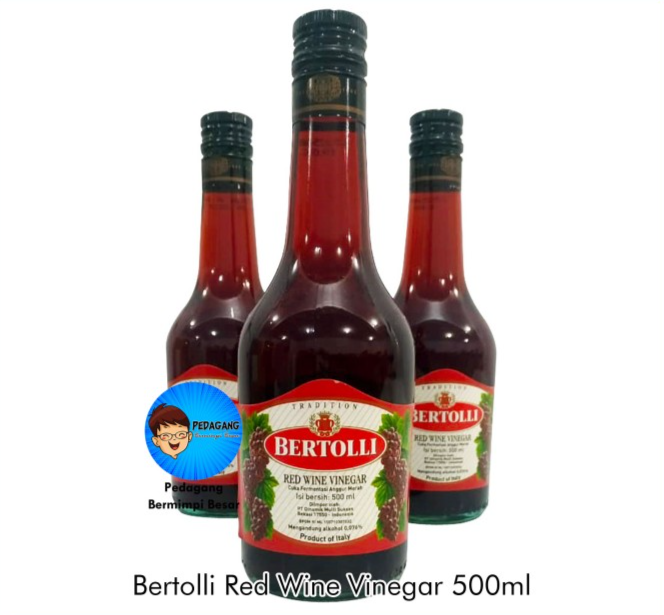 Jual Bertolli RED WINE VINEGAR 500ml / Cuka Fermentasi Anggur Merah 500 ...