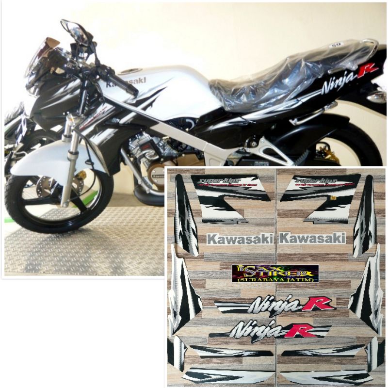 Jual striping original Kawasaki ninja R putih hitam tahun 2011 2012 ...