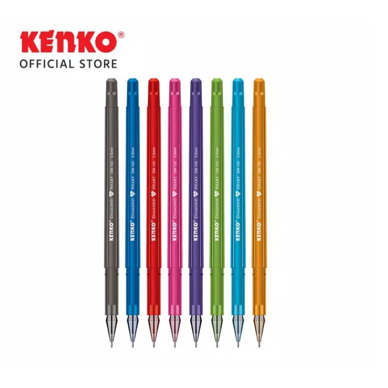 Jual Pen Kenko Diamond Heart 0.5mm Set 8 | Shopee Indonesia