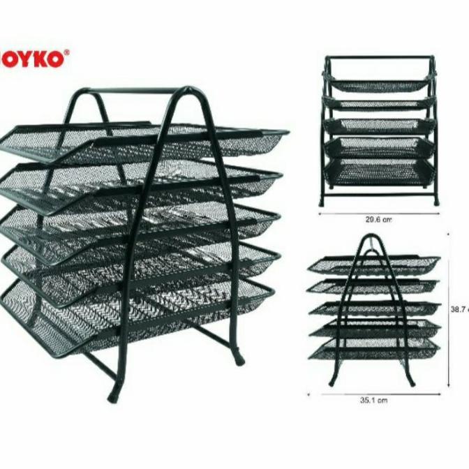 Jual Rak Dokumen/Rak Kertas/Elevated Tray Besi 5 Susun Joyko Terlaris ...
