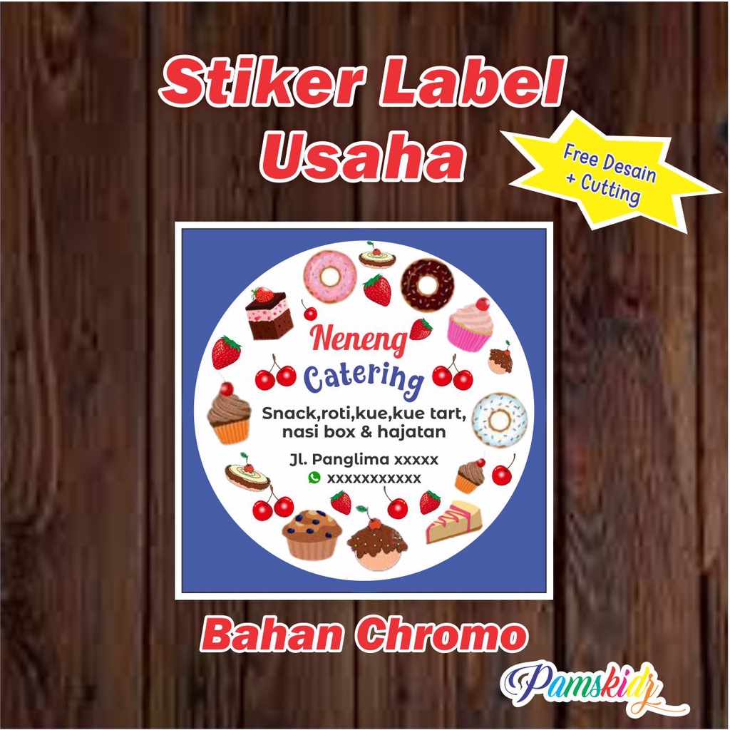 Jual Stiker Label Usaha/ Stiker Kemasan / Stiker Produk MAKANAN / SNACK ...