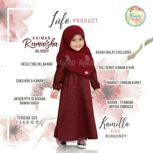 Jual Kamila kids fenuza (gamis saja) | Shopee Indonesia