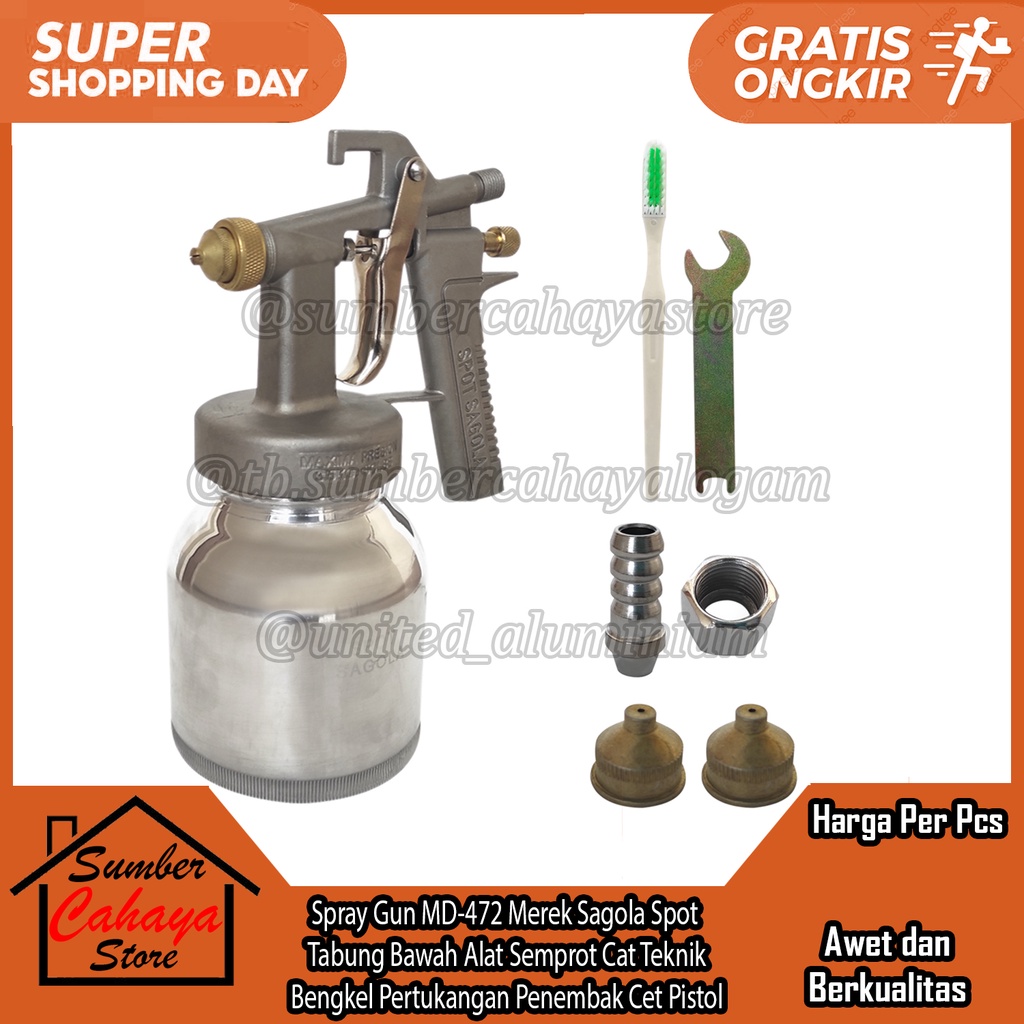 Jual Spray Gun MD-472 Merek Merk Sagola Spot 1 Set Pistola Para Pintar ...