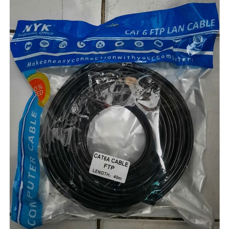 Jual NYK KABEL LAN FTP CAT6A 40 METER OUTDOOR | Shopee Indonesia