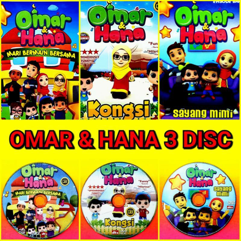 Jual VARIAN KASET FILM OMAR & HANA PAKET 3 DISC TERBARU-FILMLENGKAP CARTOON OMAR & HANA TERLARIS ...