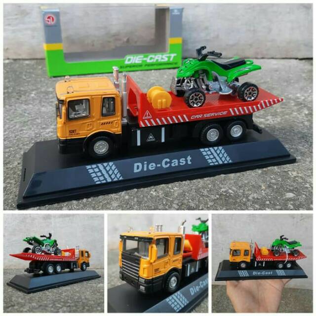 Jual Diecast Truk Angkut ATV - Miniatur Mobil Truck Hauler Motor ATV ...