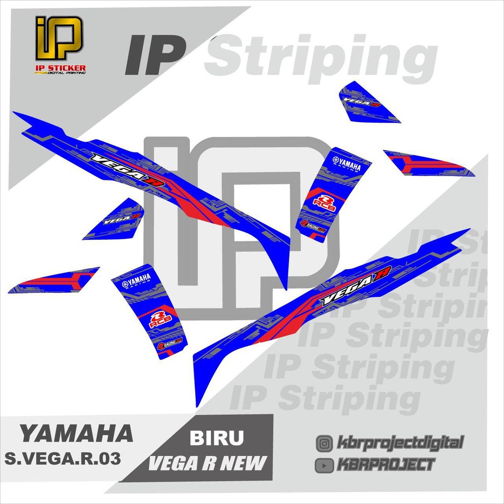 Jual (cod) stiker motor – striping vega r new - motor yamaha- motor ...