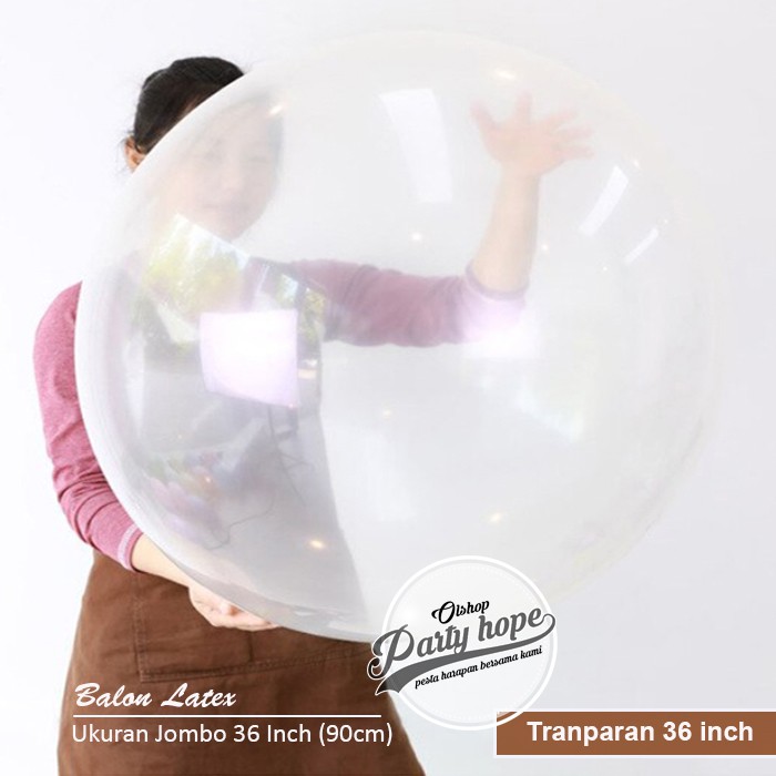 Jual balon latex TRANSPARAN jumbo / pastel dekorasi 36 inch / balon ...