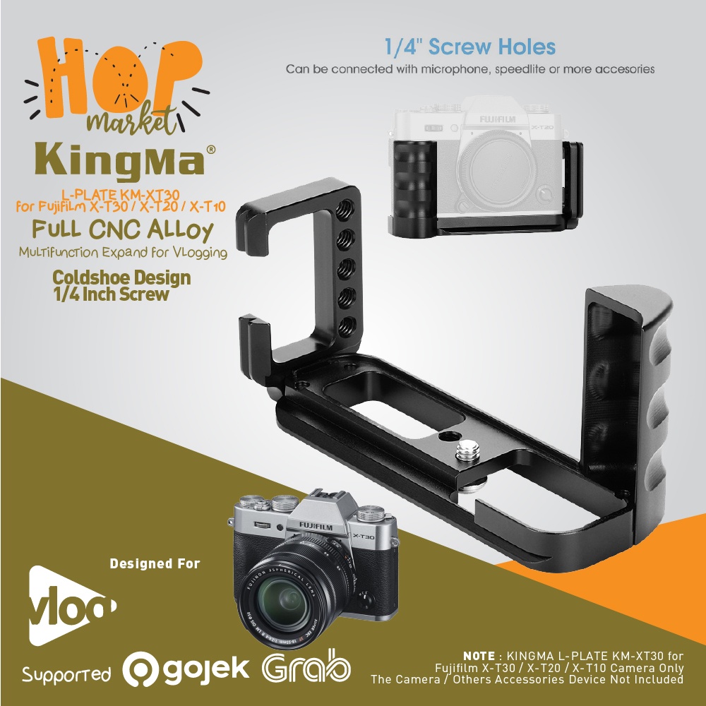 Jual KingMa KM-XT30 L Plate Bracket for Fujifilm X-T30 X-T20 Fuji X-T10 ...