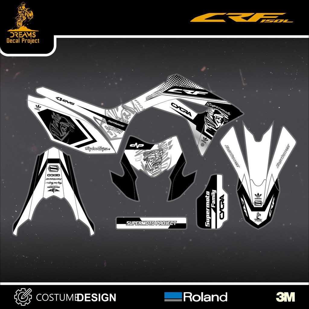 Jual Decal Sticker CRF 150L Supermoto Cyrca Concept | Shopee Indonesia