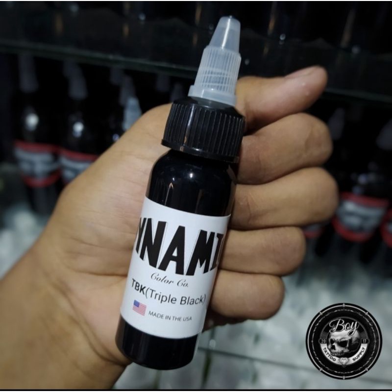 Jual Dynamic Triple Black 1oz - Tinta Tattoo TBK 30ml Rebottle - Original kok | Shopee Indonesia
