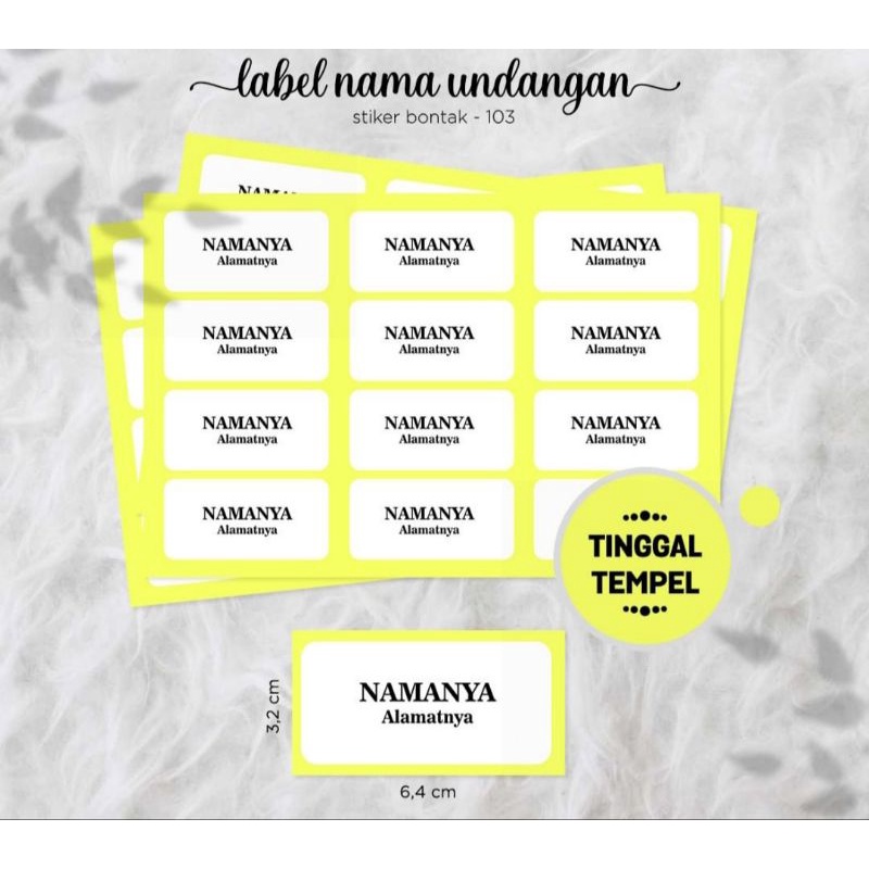 Jual Label Nama Undangan Pernikahan | Shopee Indonesia