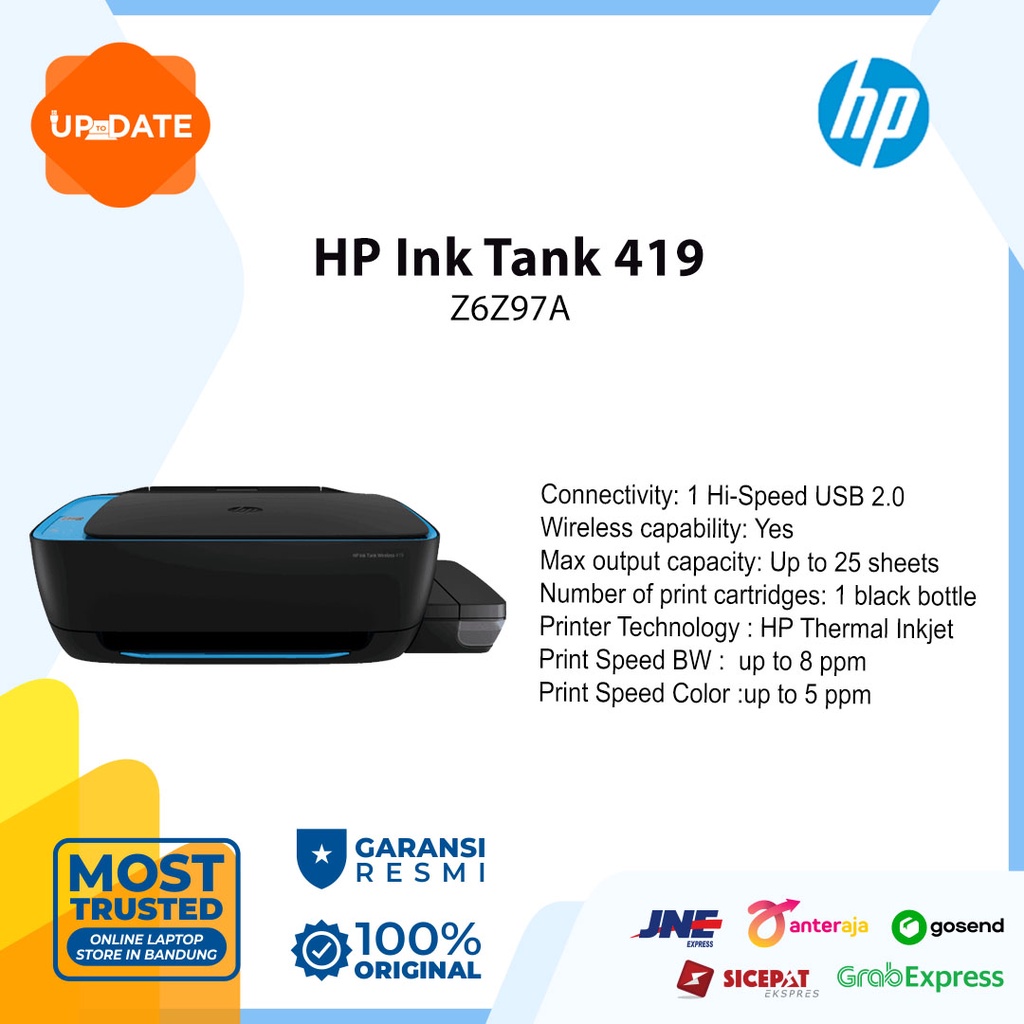 Jual HP Printer Ink Tank 419 All In One | Shopee Indonesia
