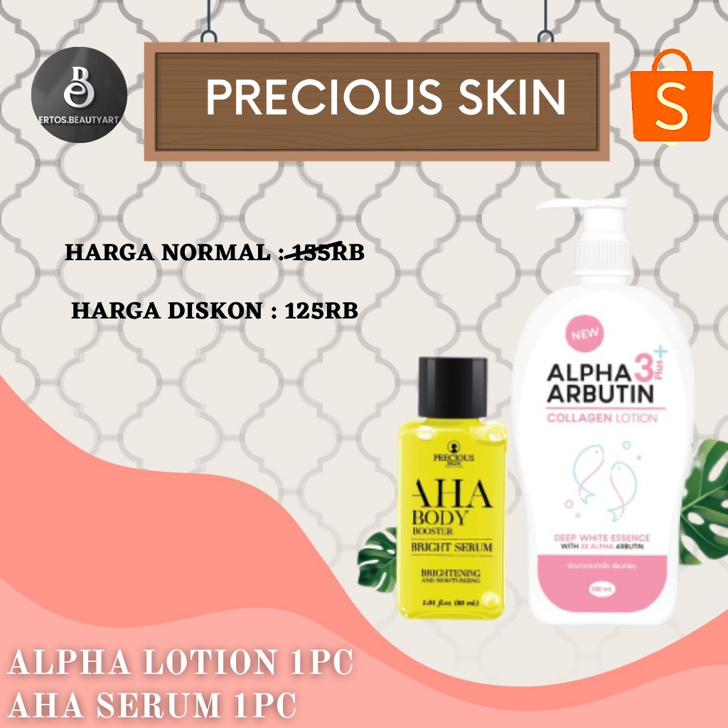 Jual Precious Skin Alpha Arbutin paket 2 In 1 handbody Lotion & Serum ...