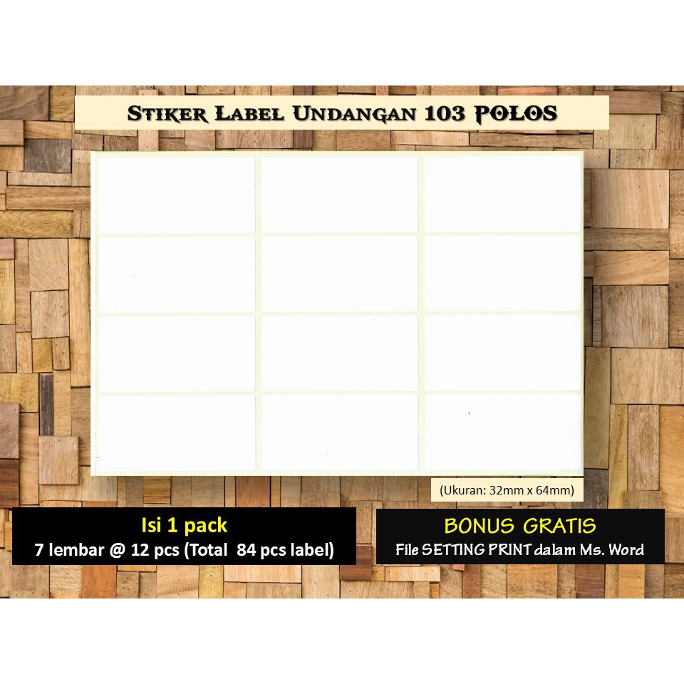 Jual Stiker Label Undangan 103 Polos | Shopee Indonesia