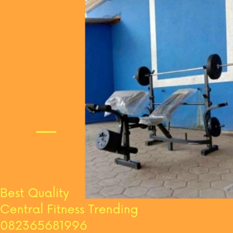 Jual ALAT FITNESS BENCh PRESS PAKET LENGKAP PLUS STICK BEBAN PVC 40 KG ...