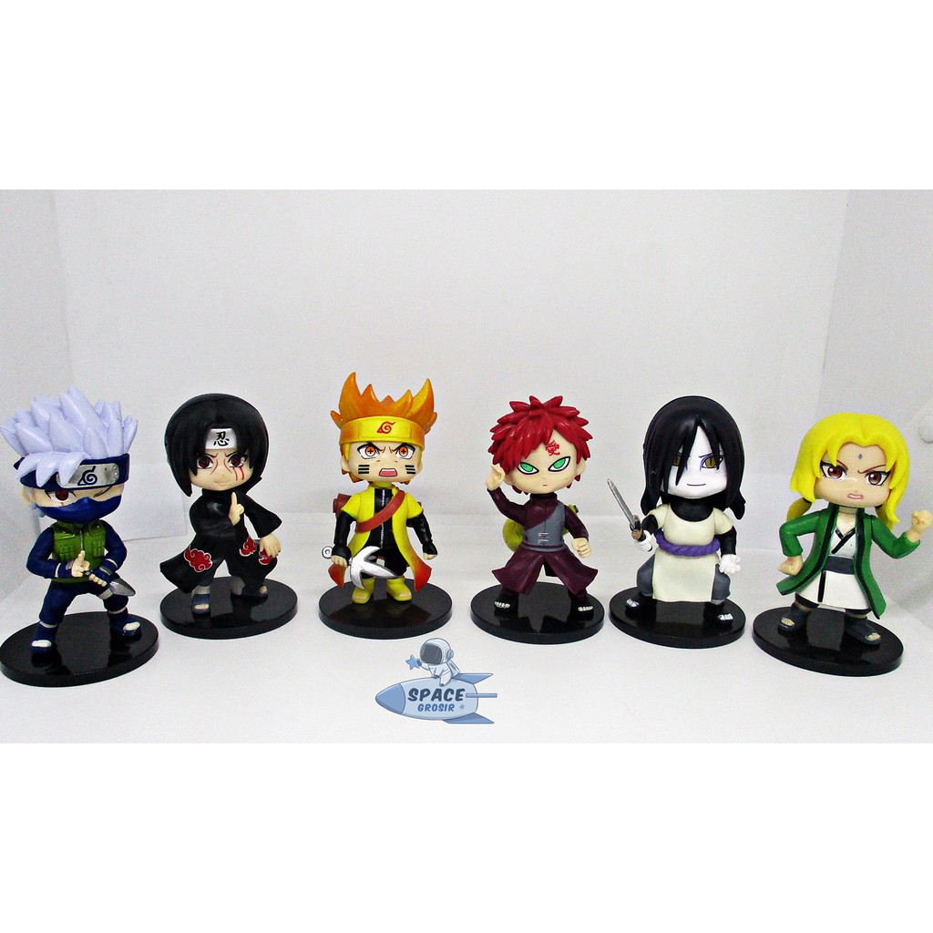 Jual Action Figure Mainan Naruto Chibi Isi 6 pcs Gara Kakashi Hitachi ...