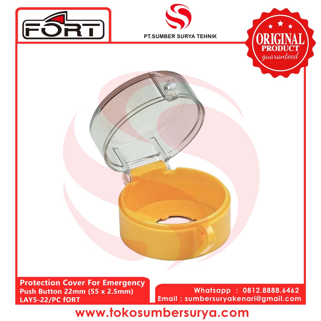 Jual Protection Cover For Emergency Push Button 22m LAY5-22/PC Fort ...