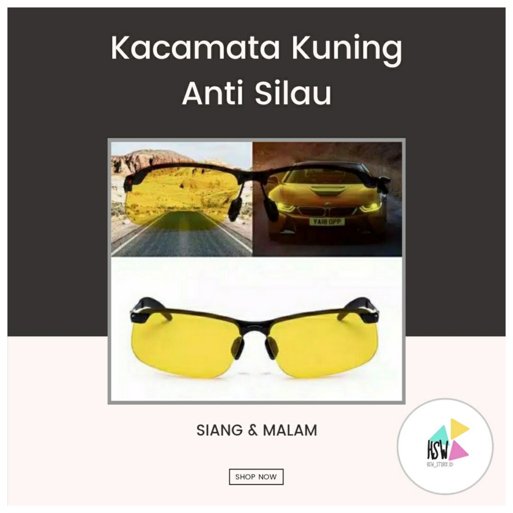 Jual Kacamata Kuning Keren Anti Silau Siang dan Malam Photochromic Polarized Sunglasses - KMK ...