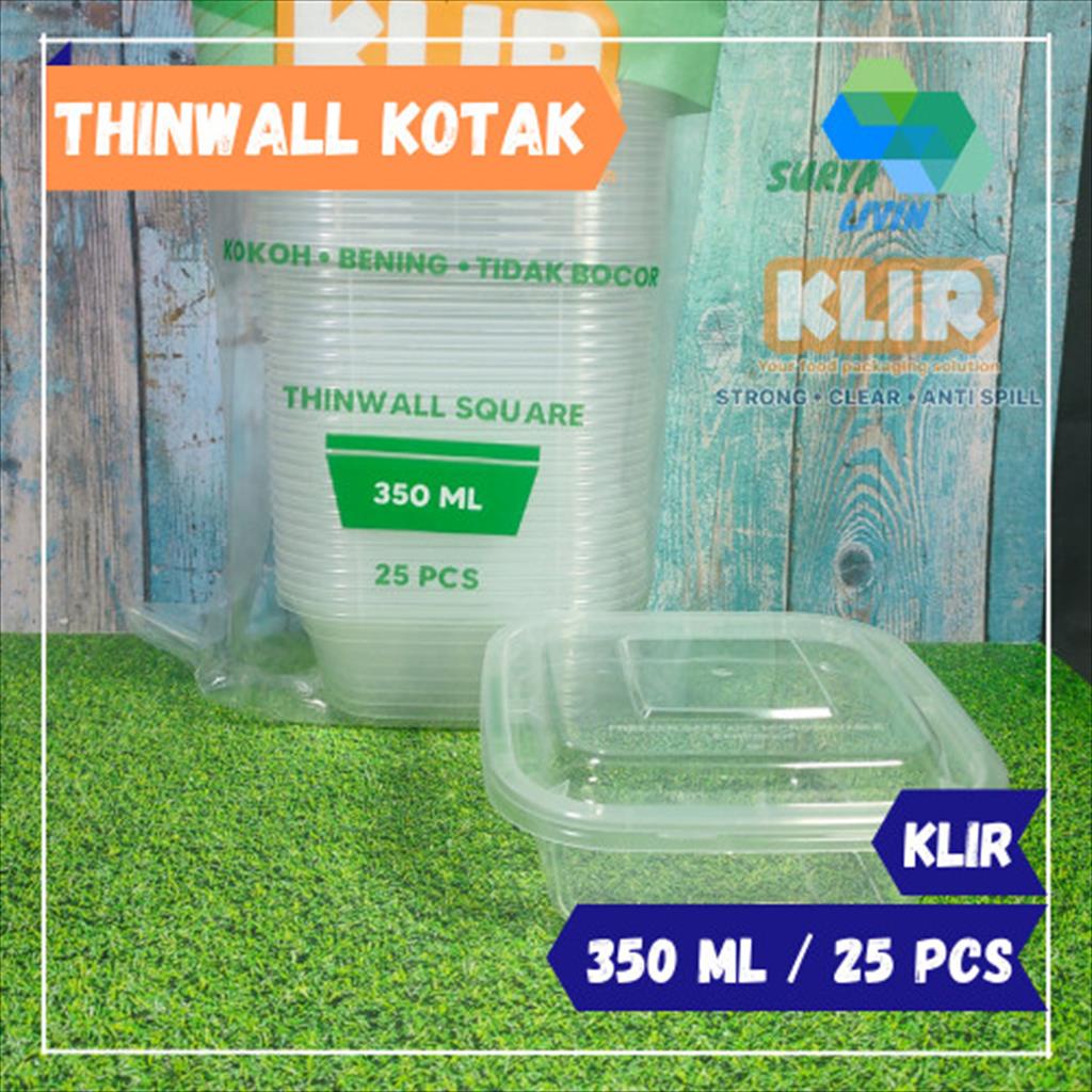 Jual Thinwall Kotak 350 ml (25 pcs) Klir / Thinwall Square / Kotak ... Jual Thinwall Kotak 350 ml (25 pcs) Klir / Thinwall Square / Kotak ...