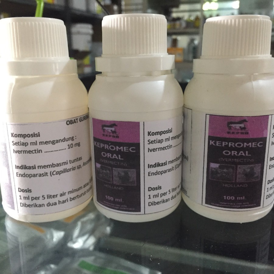 Jual KEPROMEC oral 100 ml obat kutu dan obat cacing minum hewan ...