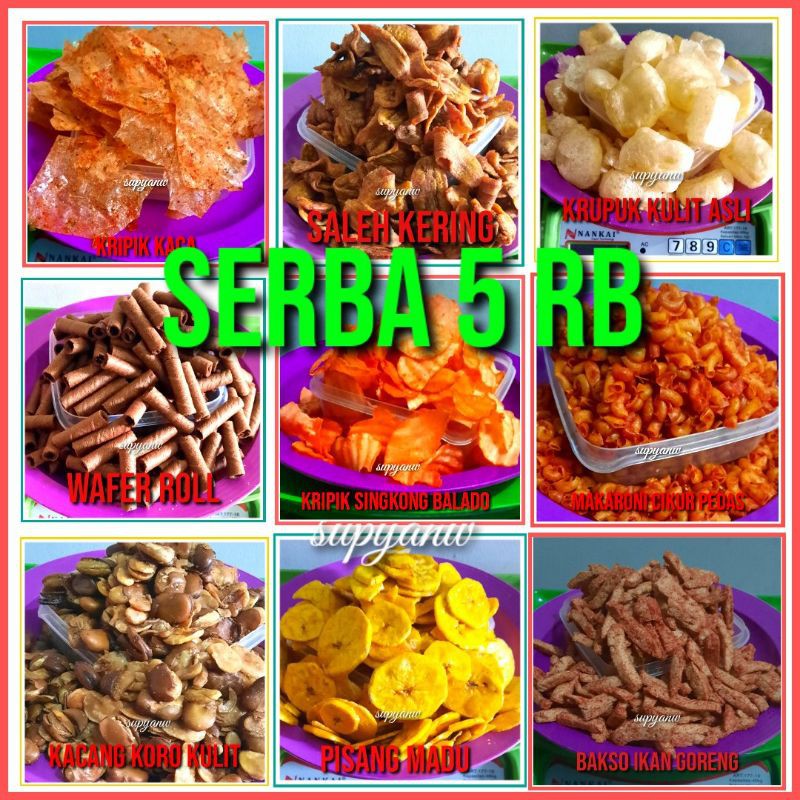 Jual Aneka Snack Pedas Asin Manis 5000 an Lima ribuan Kriuk Enak ...