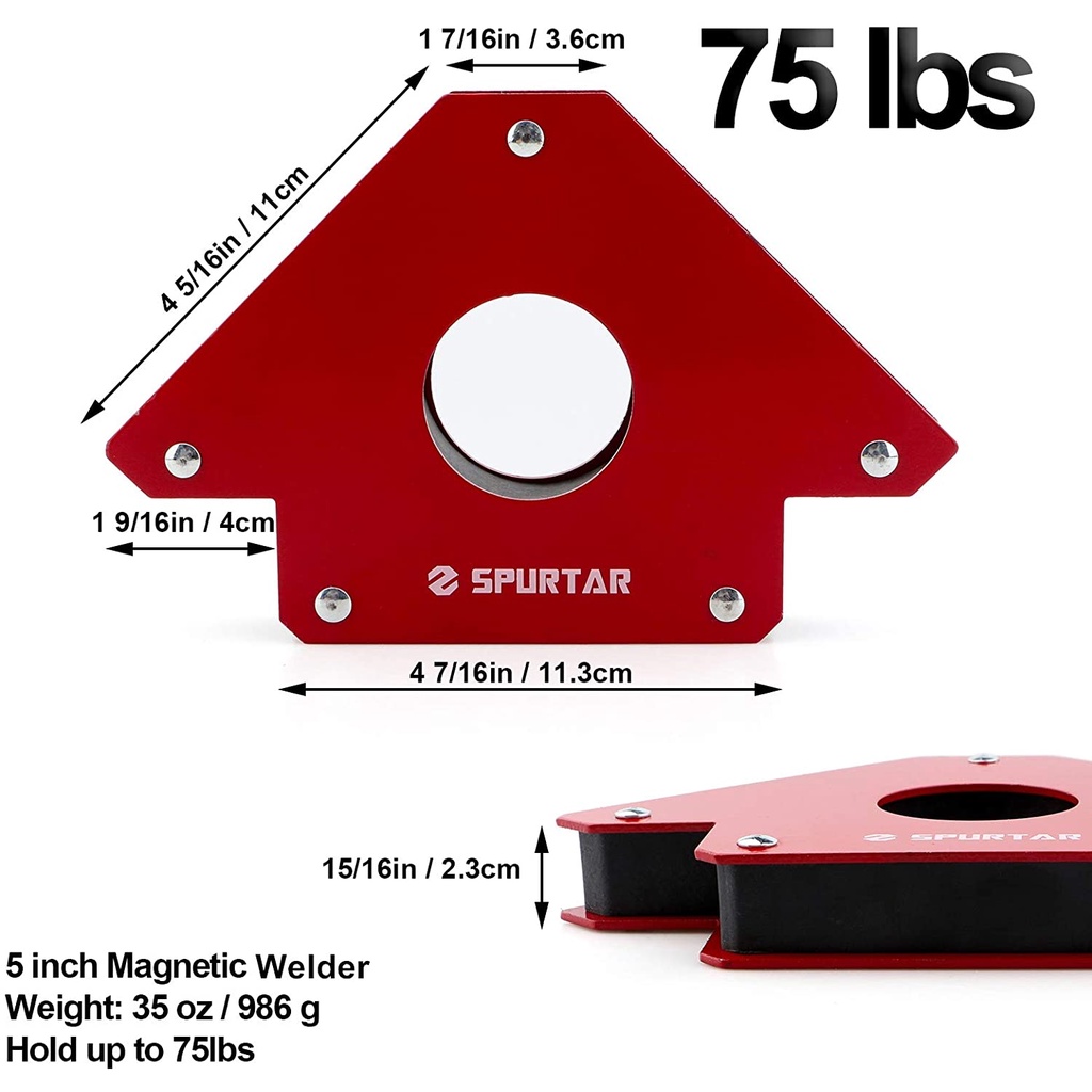 Jual SIKU MAGNET LAS NEW KDK 75 LBS 5 INCH SET/ ARROW MAGNETIC WELDING ...