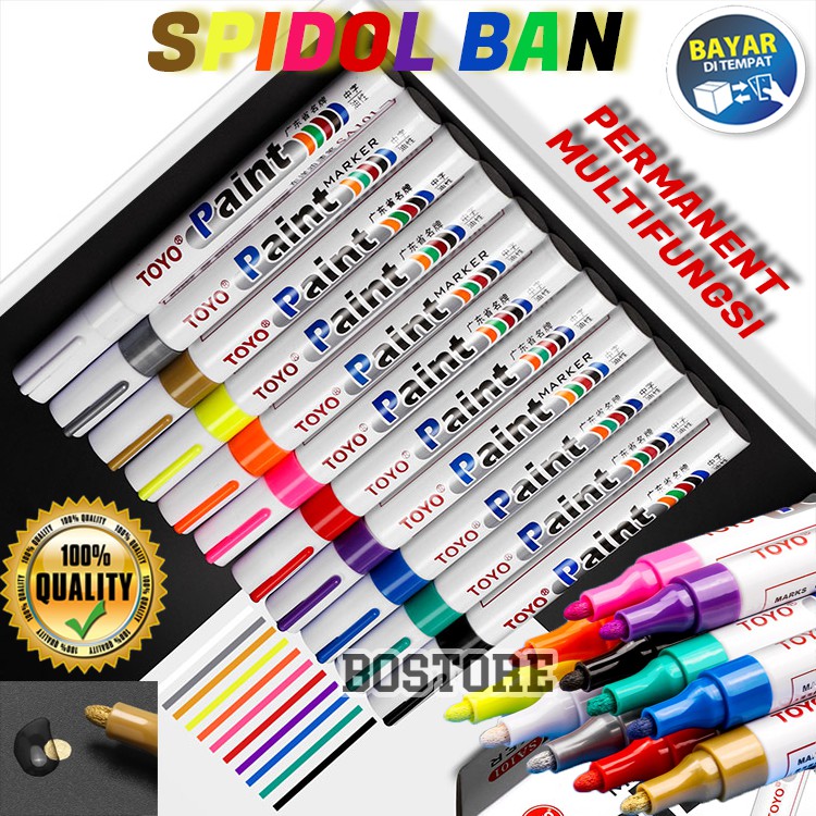 Jual Spidol Ban Original TOYO / Spidol Warna / Paint Marker Toyo ...
