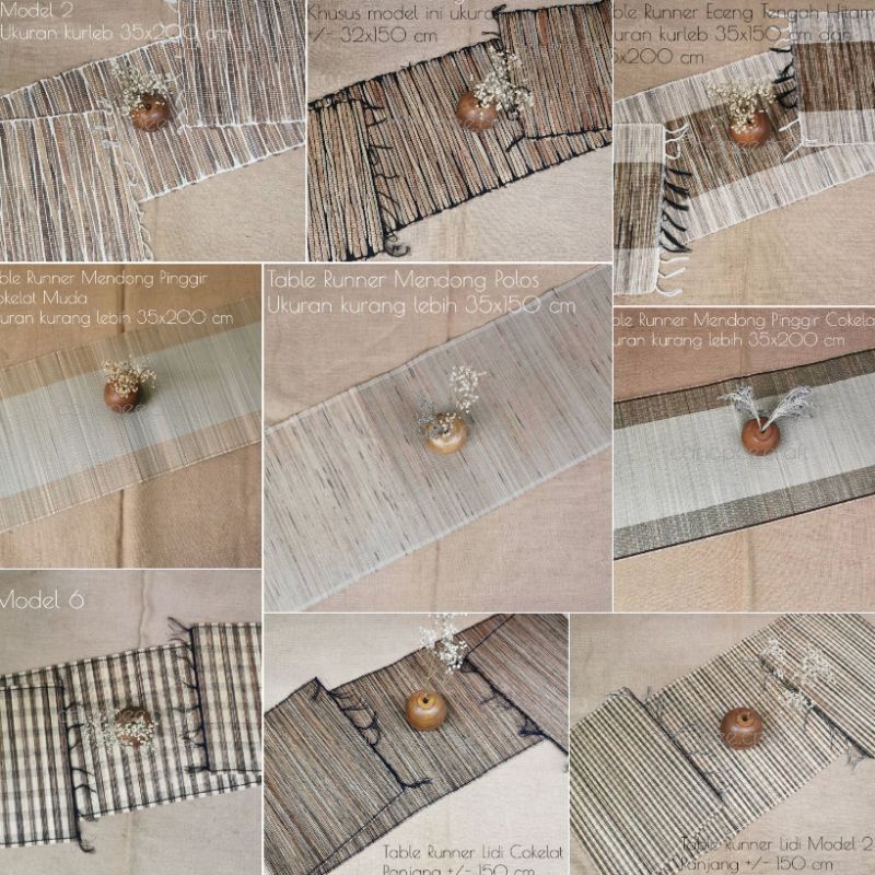 Jual Taplak Meja Makan Panjang 150cm dan 200cm Table Runner Tenun Eco ...