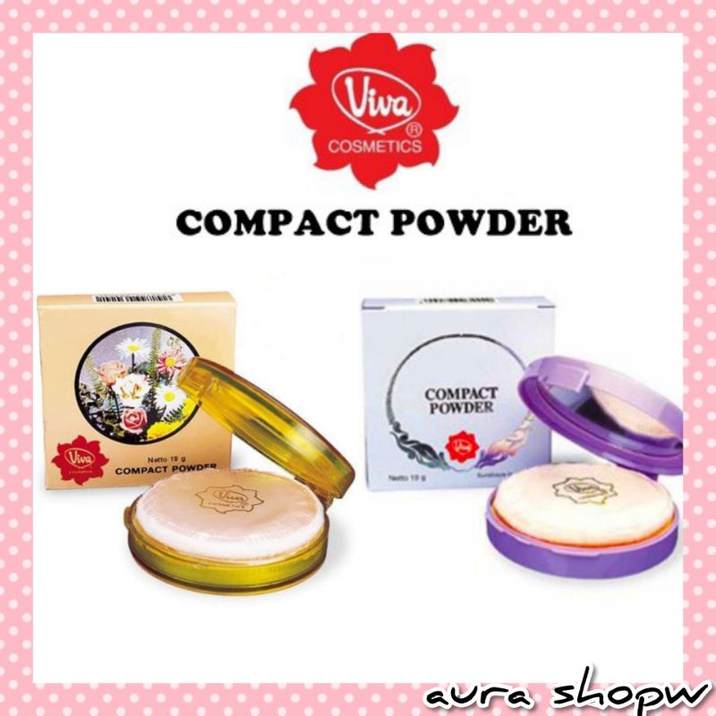 Jual (COD) VIVA BEDAK WAJAH COMPACT POWDER LILAC / BEDAK PADAT CLASIK ...