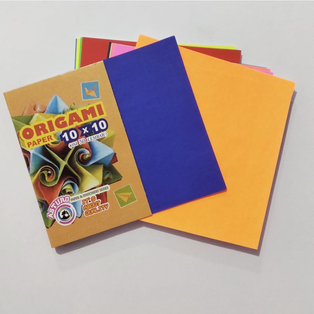 Jual Asturo Origami Paper / Polos Ukuran 10x10 / Kertas melipat Asturo ...
