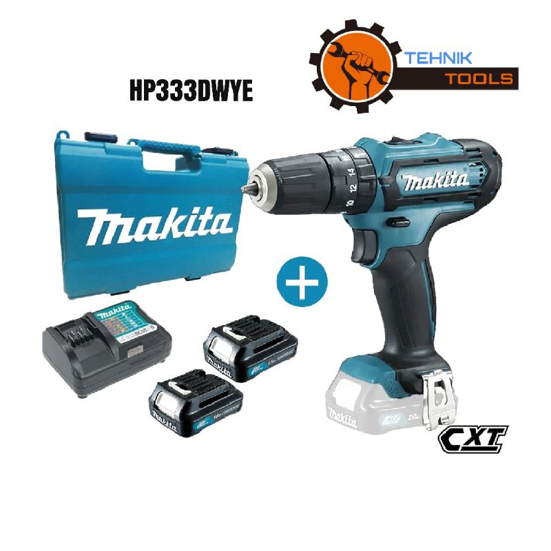 Jual Mesin Bor Baterai Makita HP333DWYE Cordless Drill Makita Bor Cas ...