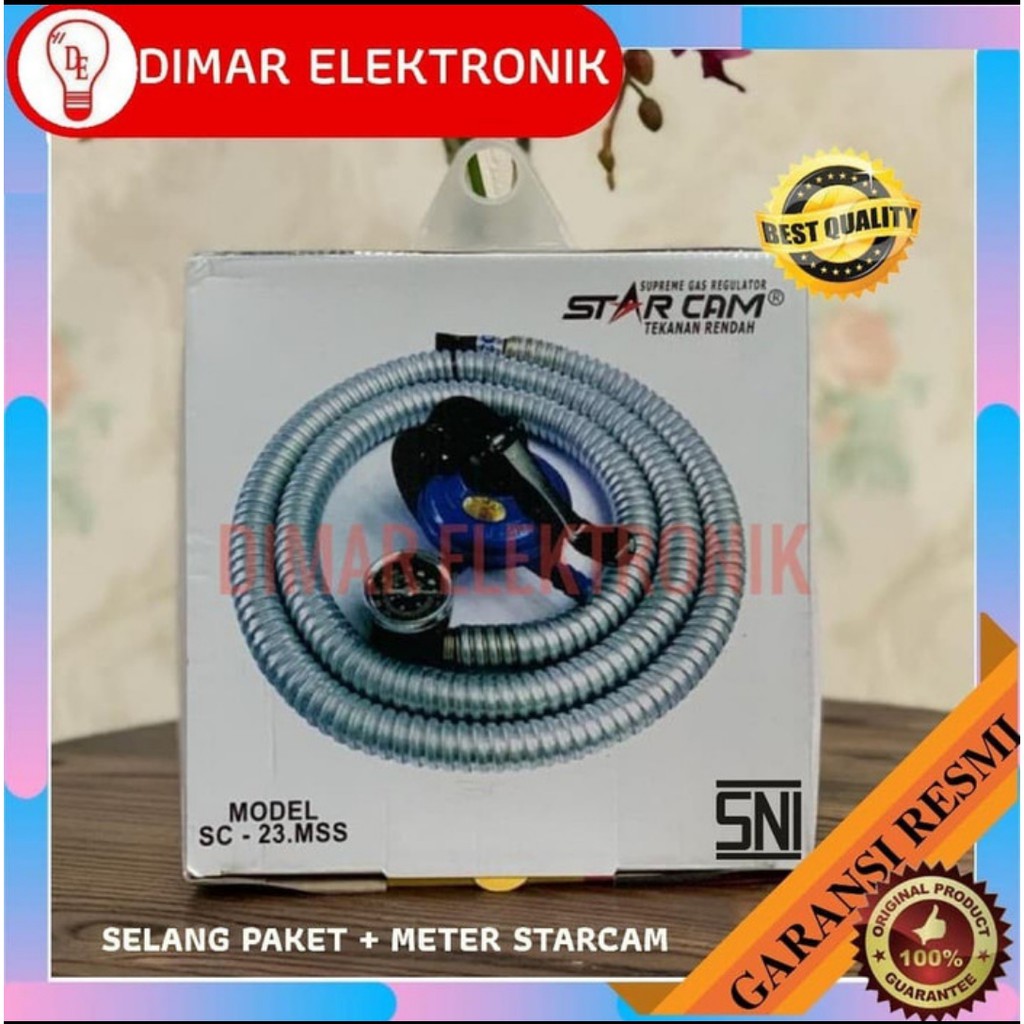 Jual SELANG PAKET REGULATOR GAS + METER STARCAM (SC-23 MSS) | Shopee Indonesia