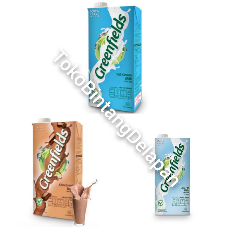 Jual GreenFields 1L (Choco Malt / Putih / Low Fat) | Shopee Indonesia