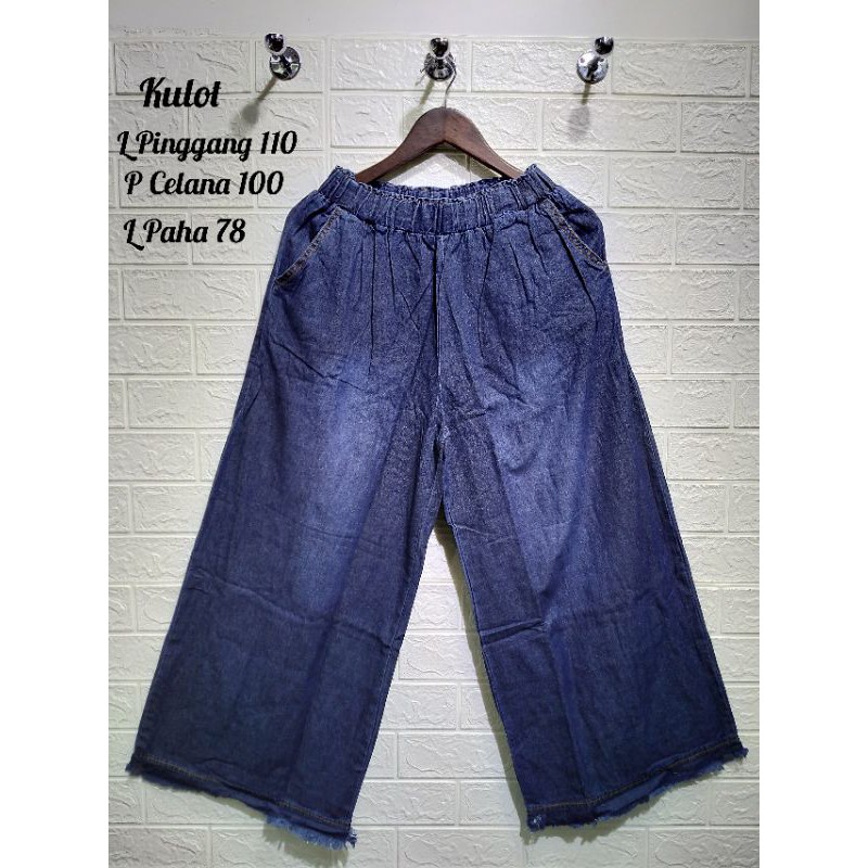 Jual Kulot Denim Jumbo | Shopee Indonesia