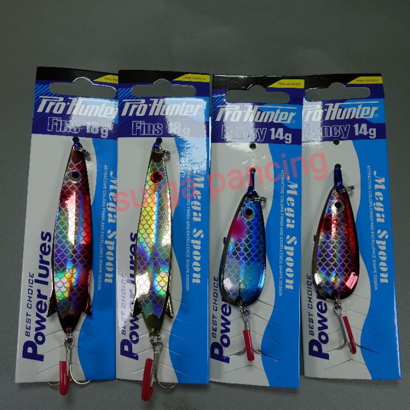 Jual SPOON PRO HUNTER FINS, FANCY 14g 18g | Shopee Indonesia