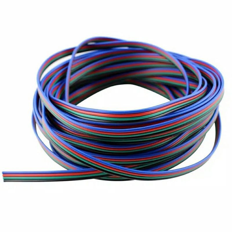 Jual kabel led strip RGB.4 jalur dan 3 jalur 12-24V per meter | Shopee ...
