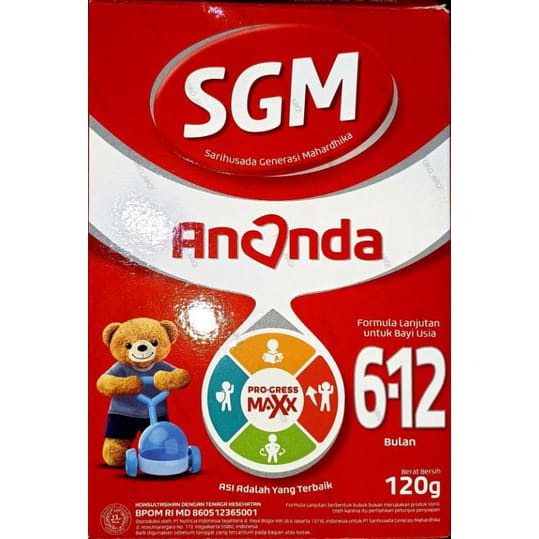Jual SGM ANANDA PRO-GRESS MAXX 6-12 BULAN 120gr (Free Packing Kardus ...