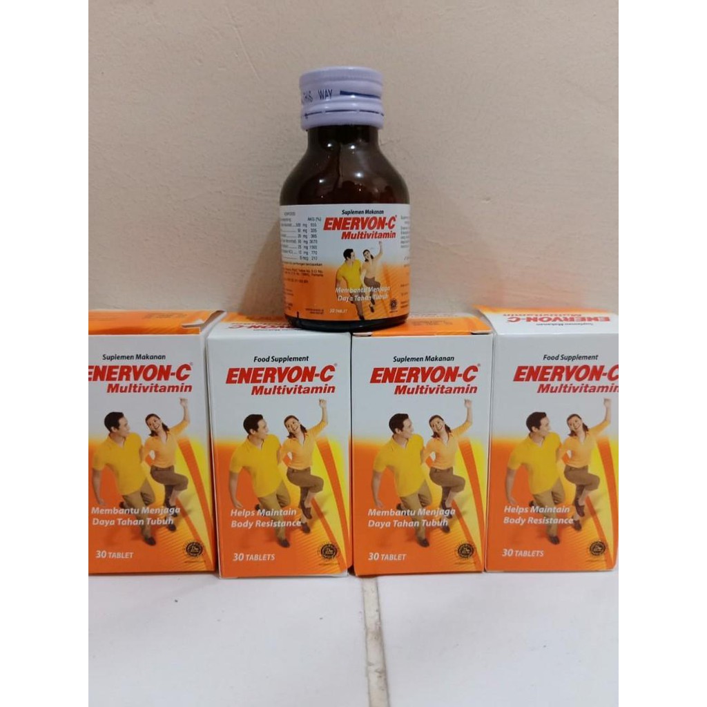 Jual ENERVON C MULTIVITAMIN BOTOL 30 TABLET ORIGINAL | Shopee Indonesia