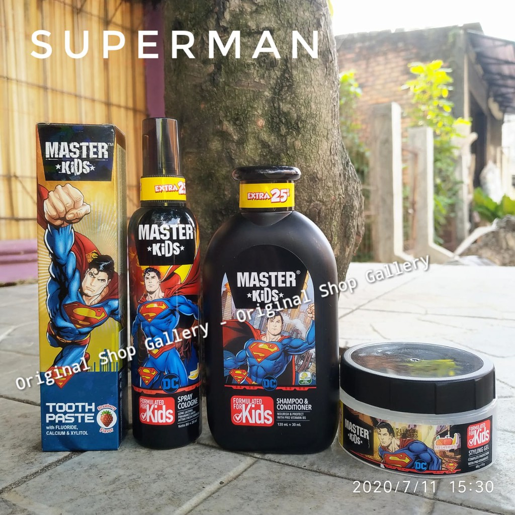 Jual Paket Perlengkapan Mandi Master Kids Superman - Shampoo+Cologne ...