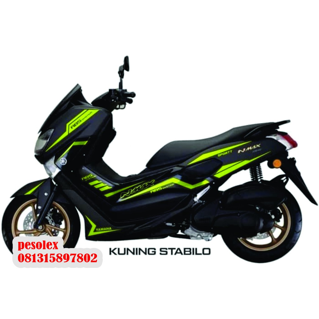 Jual STICKER CUTTING NMAX WARNA KUNING STABILO STRIPPING NMAX MASTER ...