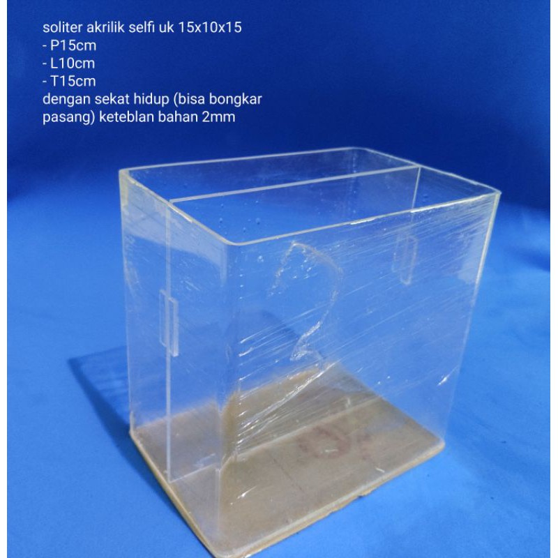 Jual Soliter akrilik selfi ikan cupang 15x10x15 | Shopee Indonesia