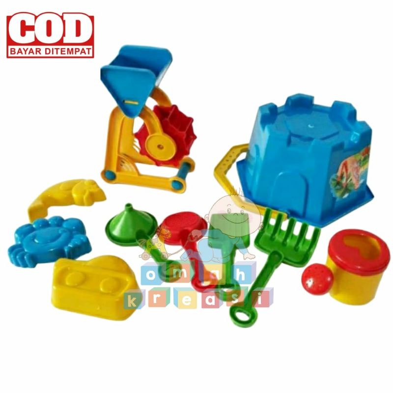 Jual MAINAN PASIR / MAINAN PANTAI / MAINAN EMBER PANTAI / MAINAN CETAKAN PASIR WJS 006 | Shopee ...