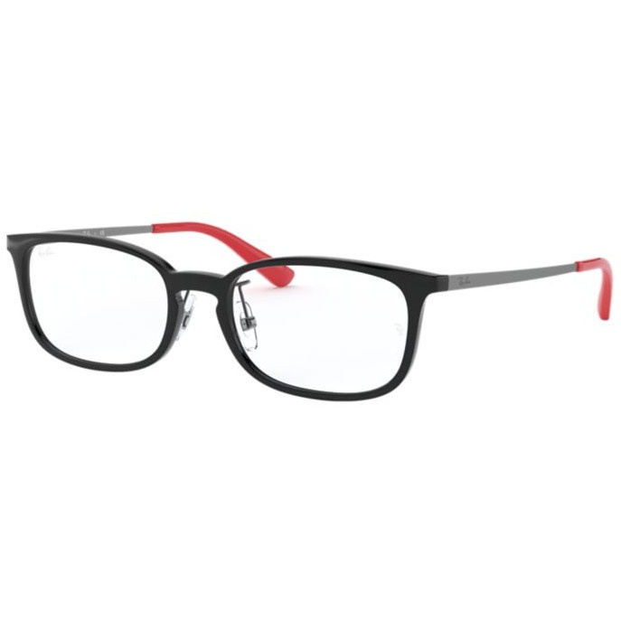Jual Ray-Ban Frame Rectangle RX 7138D 2000 53 Shiny Black Red | Shopee ...