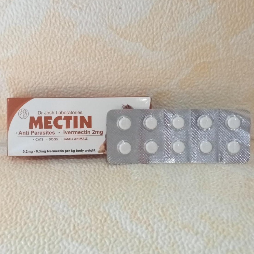 Jual Obat anti parasites hewan Mectin 1 Tablet 2mg IVERMECTIN - 1 ...