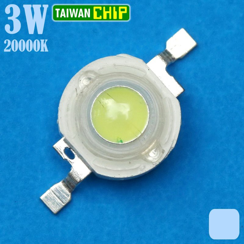 Jual LED HPL 3W 20000K PUTIH KEBIRUAN LED TANNING AKUARIUM TAIWAN CHIP ...