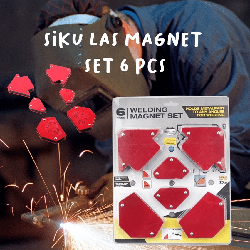 Jual Isi 6PCS 25 Lbs 3 Inch Siku Magnet Mini Set Untuk Las -Siku Las ...