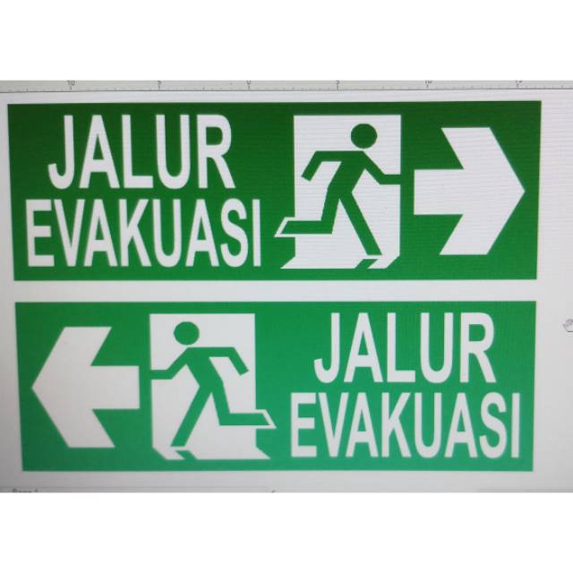 Jual Sign-Rambu akrilik Jalur Evakuasi 30x9.5 | Shopee Indonesia